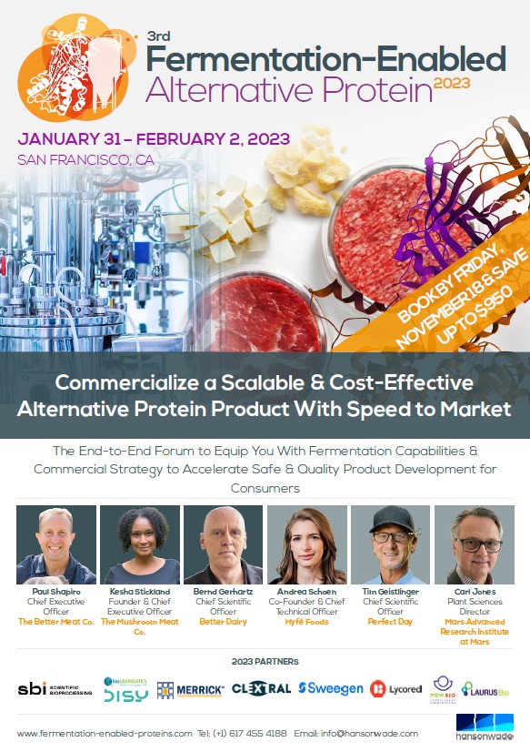 3rd Fermentation-Enabled Alternative Protein Summit | January 2023 ...